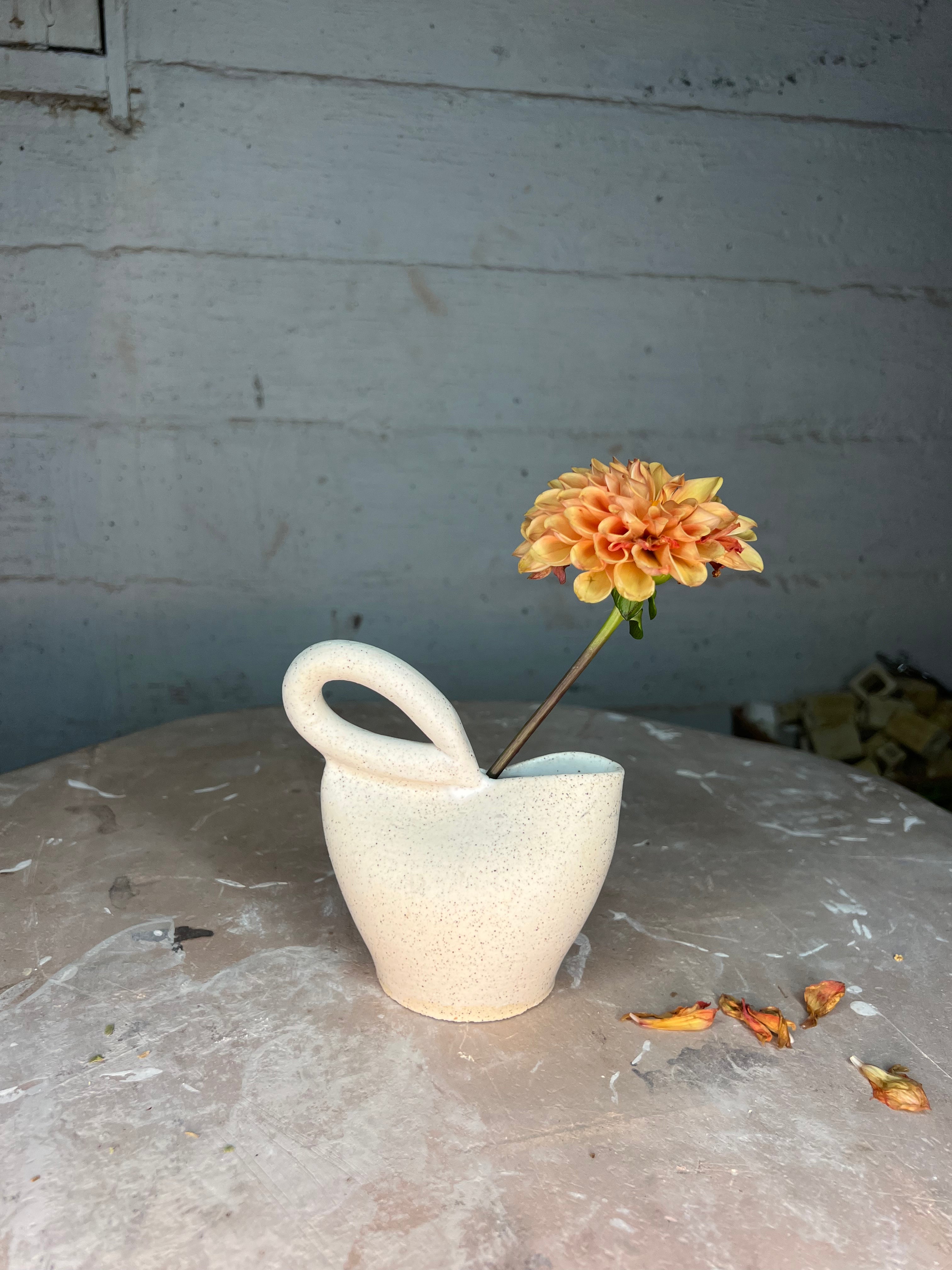 Speckled Creamer/ Bud Vase – Beau Rush Ceramics